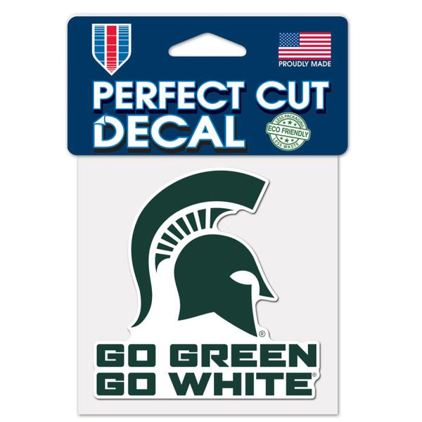 Michigan State University Spartans GO GREEN GO WHITE Perfect Cut Decal ...