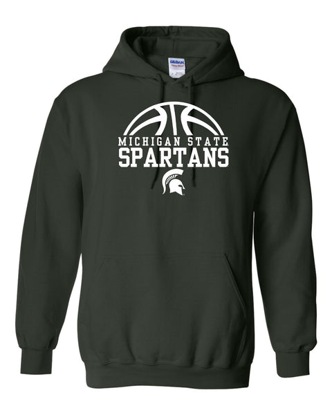 Michigan State University Spartans Basketball Hooded Sweatshirt ...